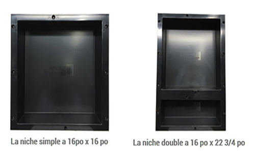 Fibro-Niches pour douche